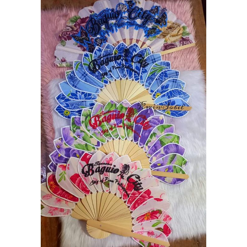 PEACOCK MEDIUM FAN BAGUIO CITY PRINT | Shopee Philippines