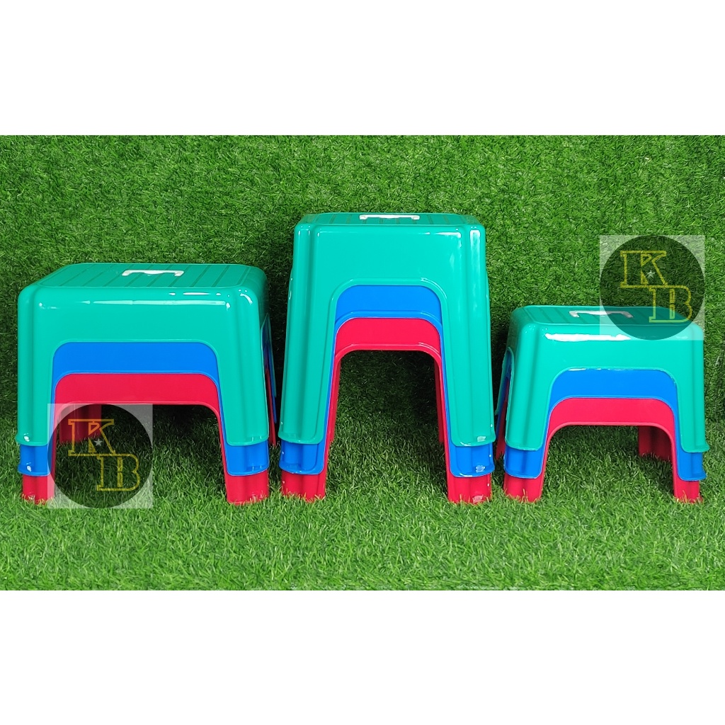 Thickened Plastic JIGO Low and High Stool Laundry Stool Foot Stool ...