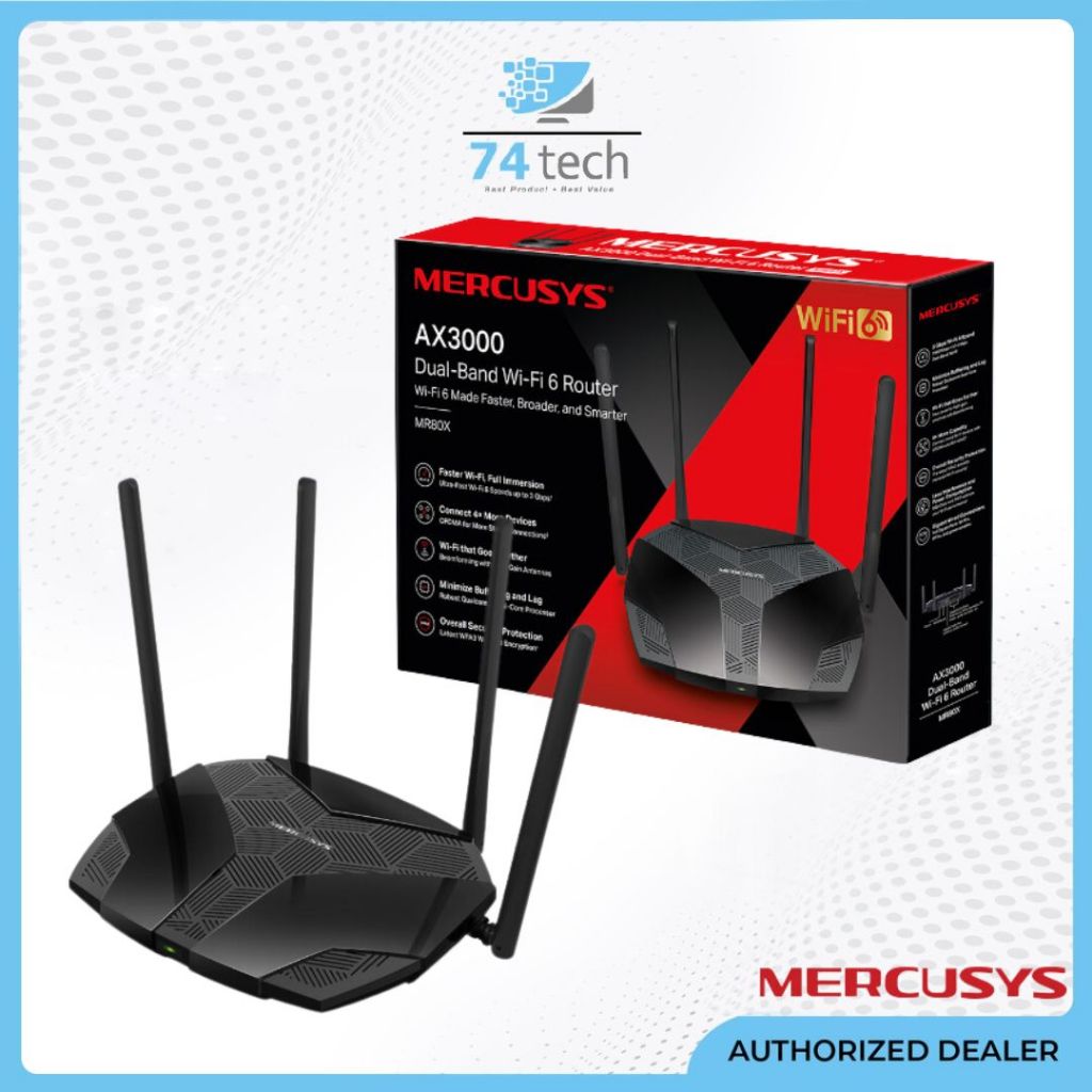 Mercusys MR80X AX3000 Dual-Band Wi-Fi 6 Router | Shopee Philippines