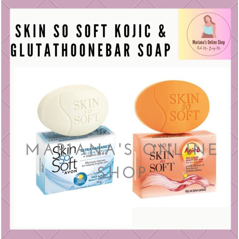 AVON Skin So Soft Ultra Radiance Glutathione Bar Soap & Kojic Bar Soap ...