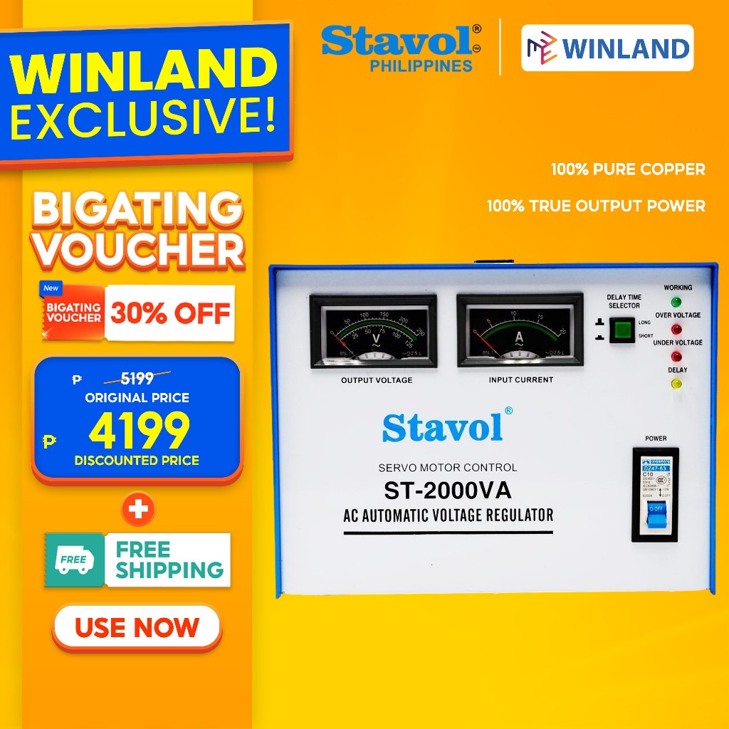Stavol by Winland 100% Copper 2000W Servo Motor Control Automatic ...
