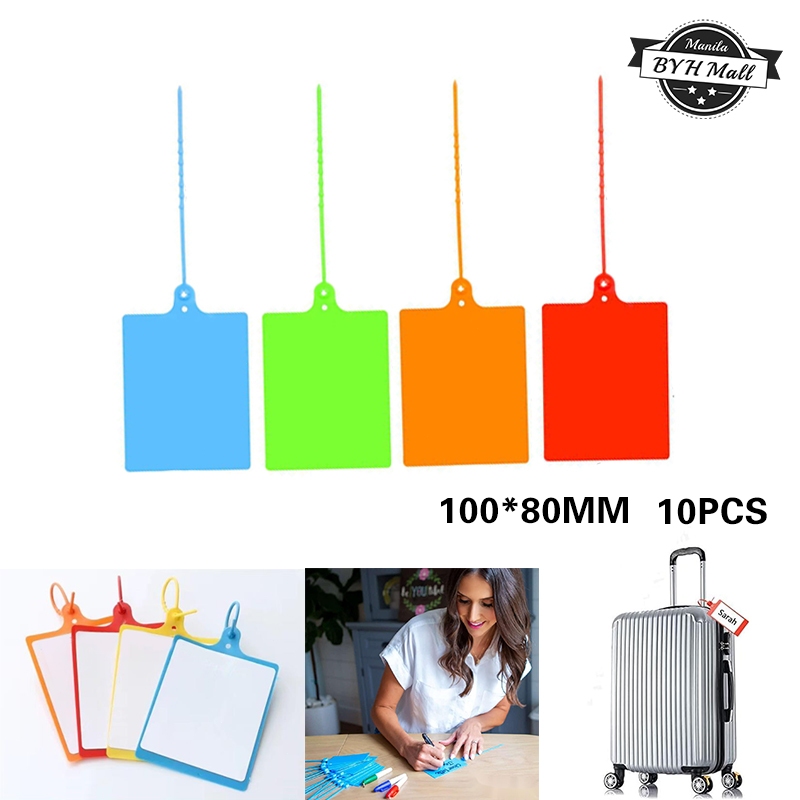 10pcs Plastic Tie Tags Sealed Logistics Use Waterproof Tags | Shopee ...