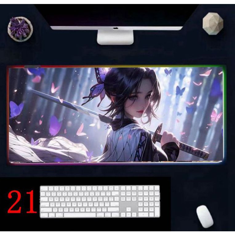 【XMT】RGB Colorful LED Lighting Gaming Mouse Pad Keypad Mat For PC ...