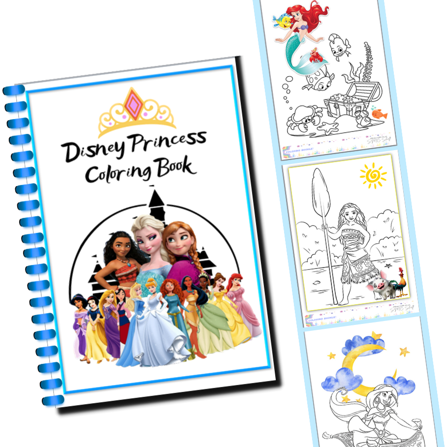 Princess Coloring Booklet For kids / 13 Princesses / Coloring Book ...