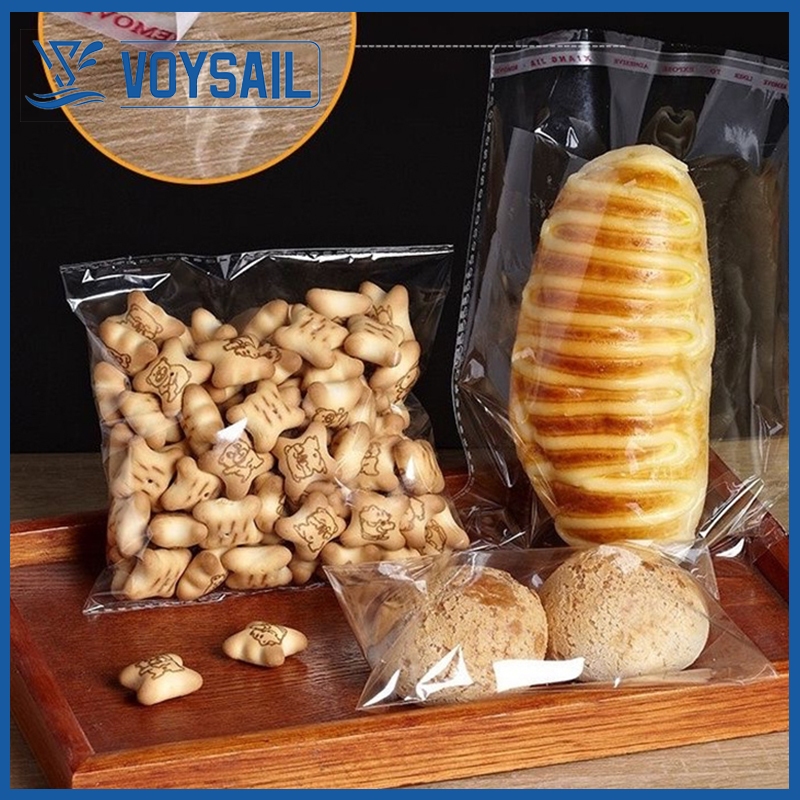 100PCS Packaging Bag Handmade Baking Design With Adhesive Food ...