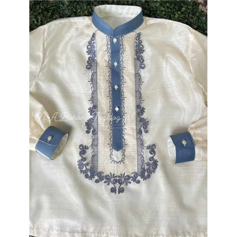 Dusty Blue Barong for men (xs-5xl) | Shopee Philippines