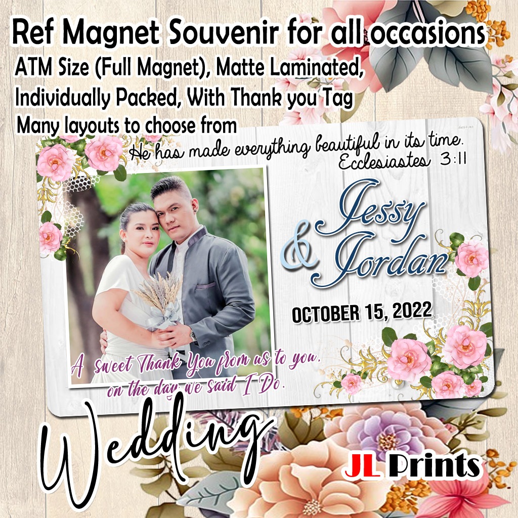Personalized Wedding Ref Magnet Souvenir | Shopee Philippines