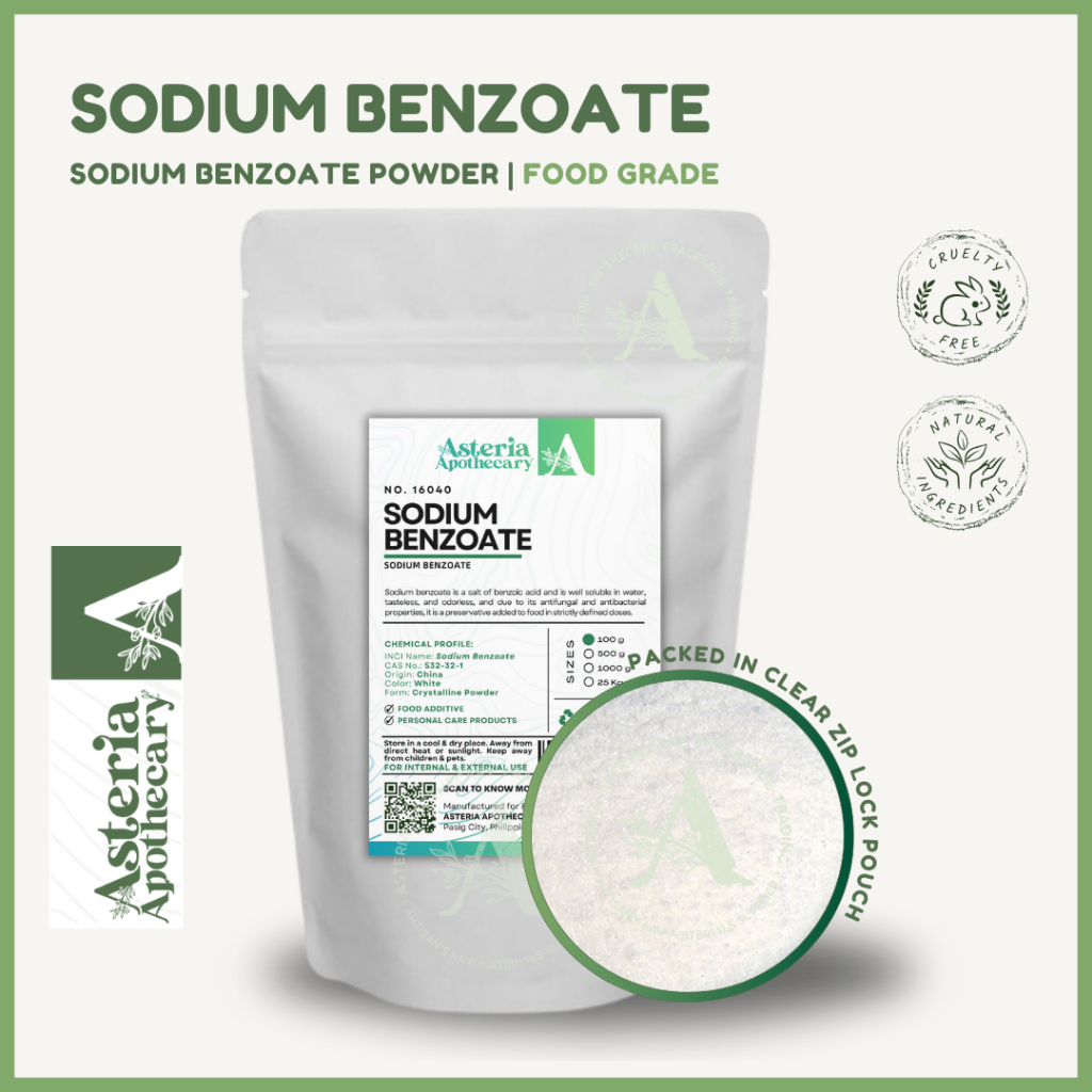 Sodium Benzoate 100g, 500g, & 1Kg - Asteria Apothecary | Shopee Philippines