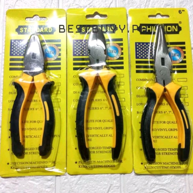 COD 6'' STANDARD STANDARD CUTTER LONGNOSE AND PLIERS | Shopee Philippines