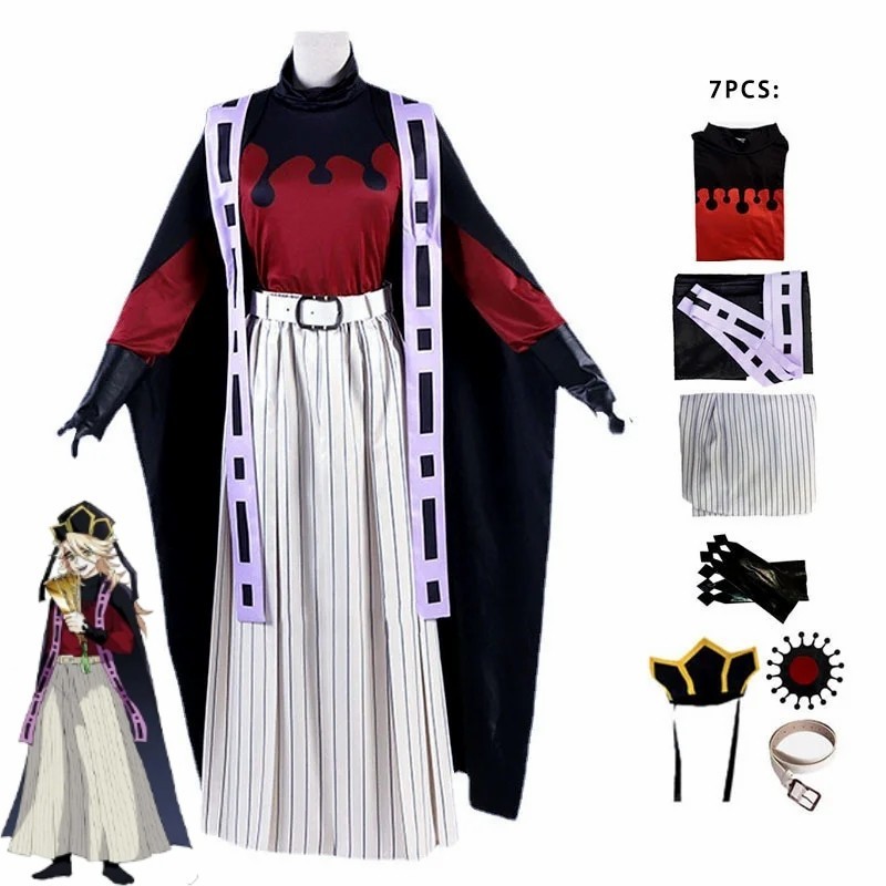 Demon Doma Douma Cosplay Costume Wig Sets Kimetsu No Yaiba Outfit ...