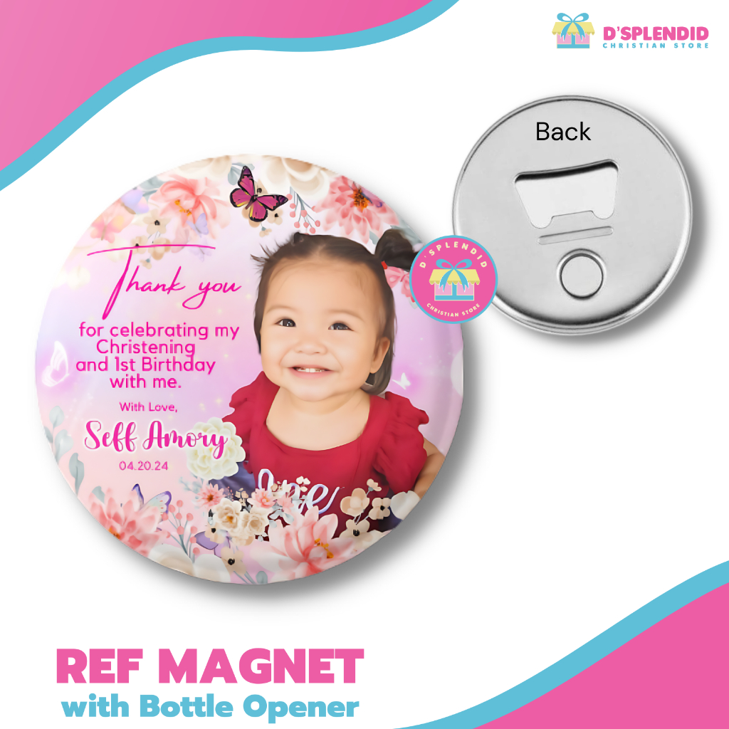 Ref Magnet with Bottle Opener Round Souvenir Personalized Customized ...