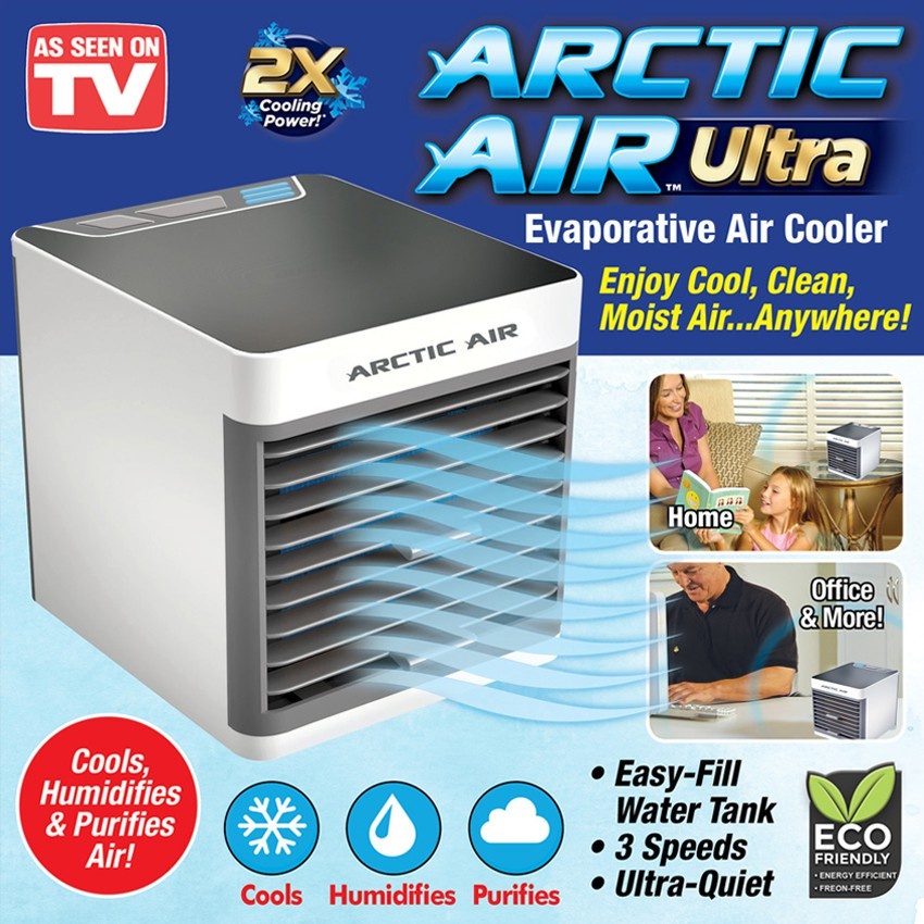 Zeus Arctic Air Ultra Power Cooling - Mini Fan AC Cooler Portable Air ...