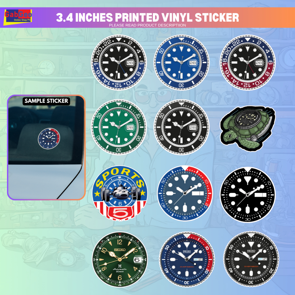 Seiko Watch Enthusiast Laminated Vinyl Waterproof Sticker For Car ...
