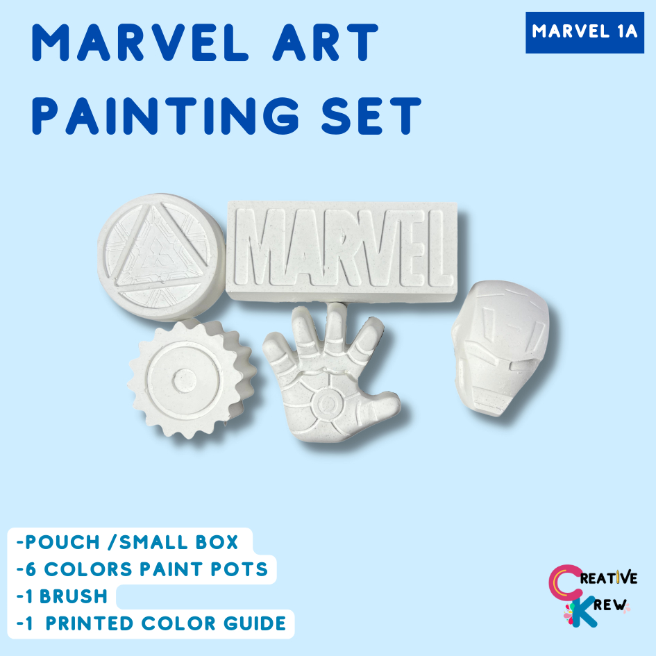 MARVEL (SMALL BOX) PLASTER ART PAINTING SET CHARACTERS/ PARTY GIVEAWAYS ...