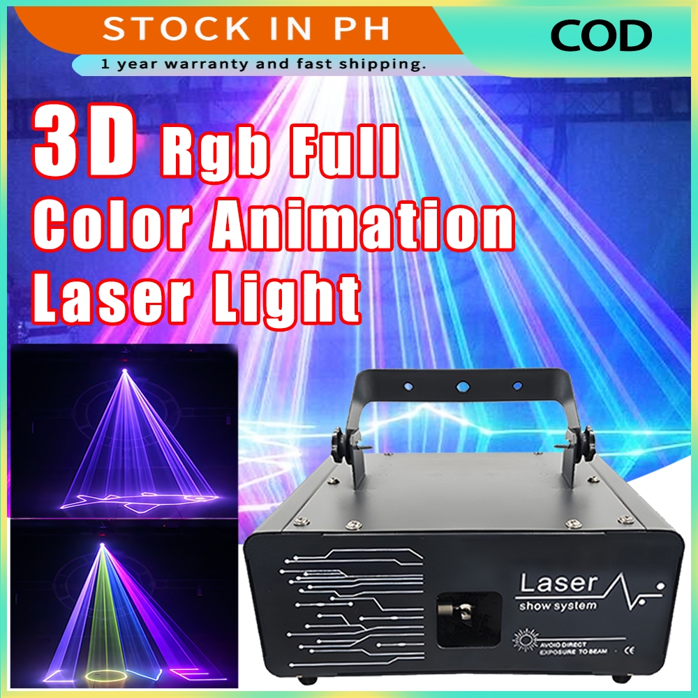 New Color Animation Rgb 3 In 1 Disco Laser Light Stage Lighting Party ...