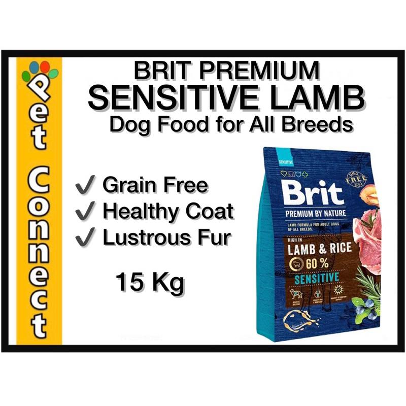 Brit Premium Sensitive Lamb Adult for All Breeds 15Kg Original Pack ...