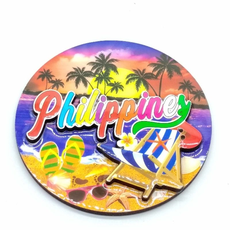 PHILIPPINES Wooden 2D Fridge Magnet Embossed Ref Magnet Souvenirs ...
