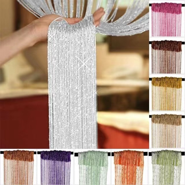 Elegant High Quality Glitter String Curtain Window Fringe Door Room ...