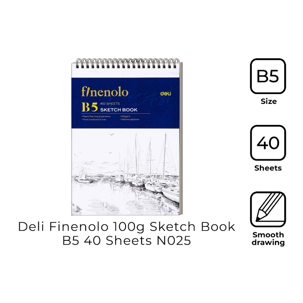 Deli Finenolo 100g Sketch Book B5 40 Sheets N025 | Shopee Philippines