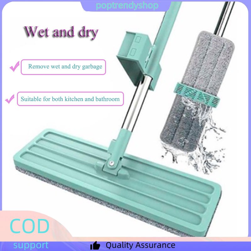 pop 360 Rotation Flat Mop Floor Cleaning Microfiber Squeeze Mop Floor ...