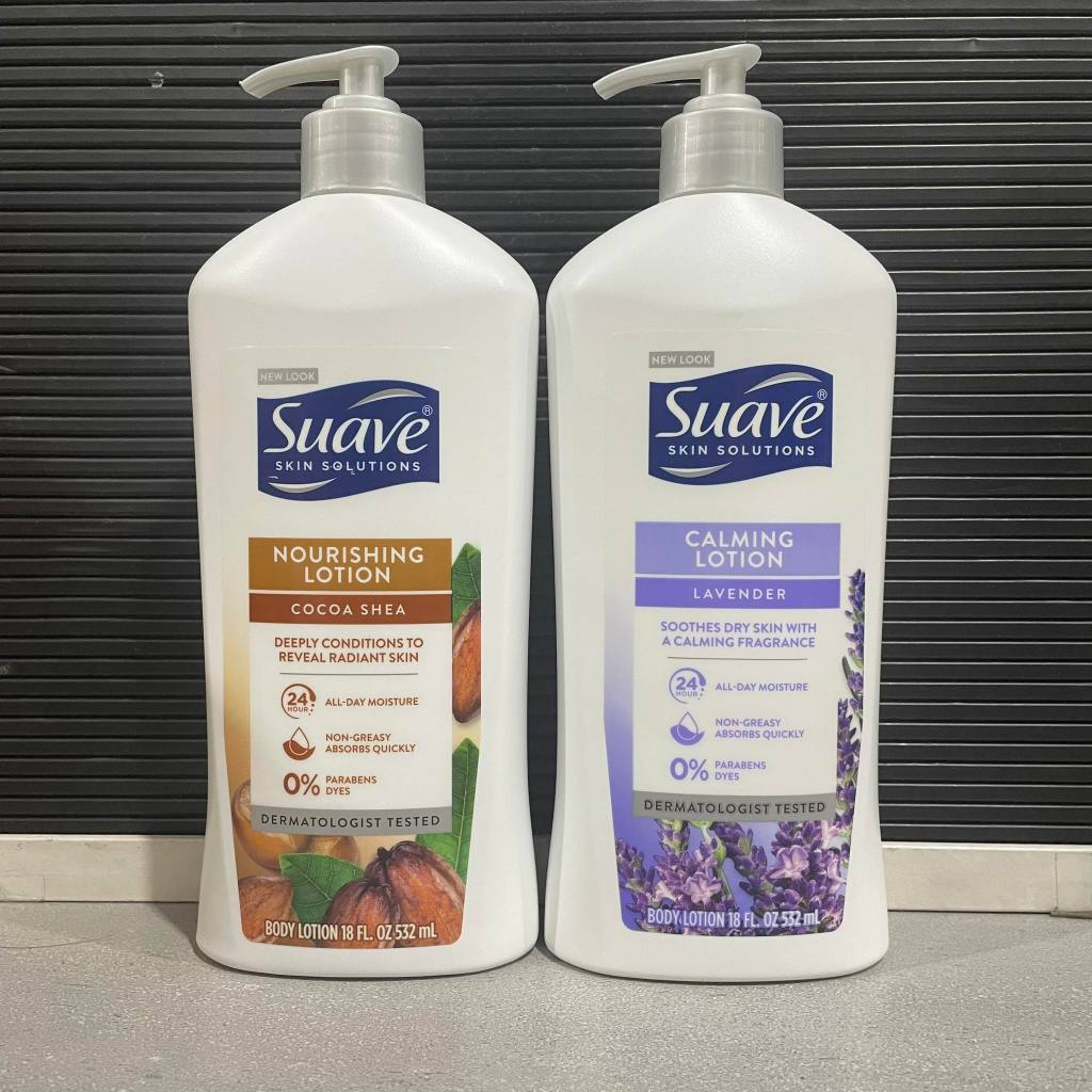 Suave Skin Solutions Body Lotion Cocoa Butter & Shea/Lavender/Vitamin ...