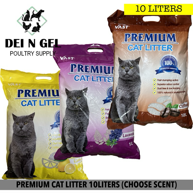 PREMIUM CAT LITTER 10LITERS (CHOOSE SCENT) | Shopee Philippines