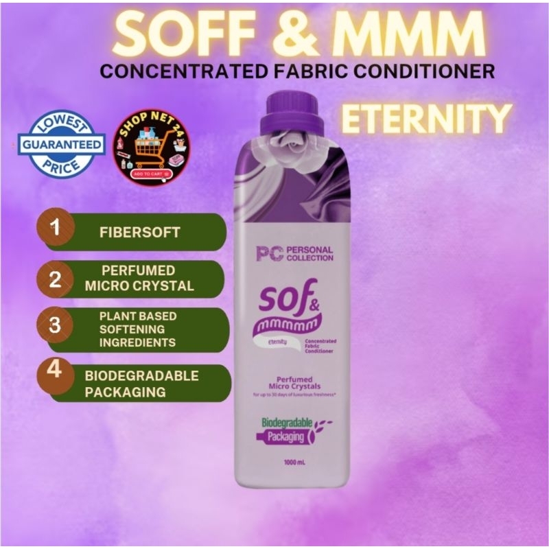 SOF ETERNITY CONCENTRATED FABRIC CONDITIONER 1000ML | Shopee Philippines