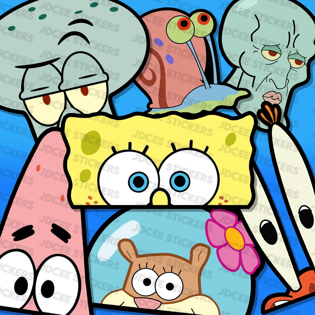 Spongebob | Patrick | Squidward | Sandy | Mr Krabs | Gary Waterproof ...