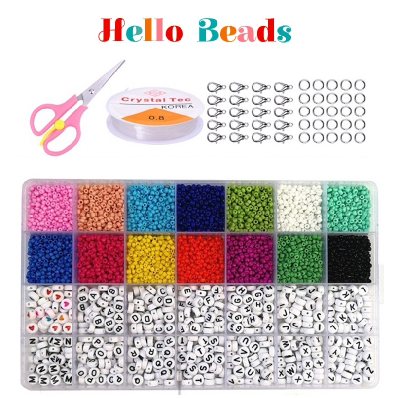 5000Pcs Beads Kit set complete beads bracelet making kit beads set kit ...