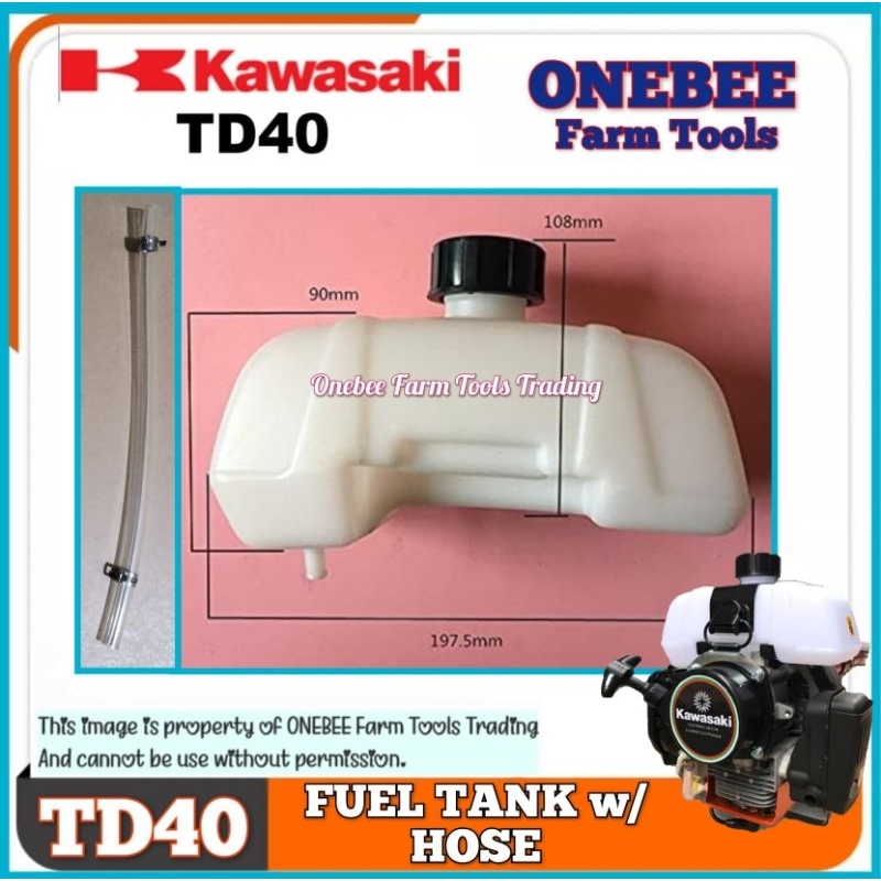 TD40/FD40 KAWASAKI 2 STROKE GRASSCUTTER FUEL TANK ASSY. (850 ML)(40.2CC ...