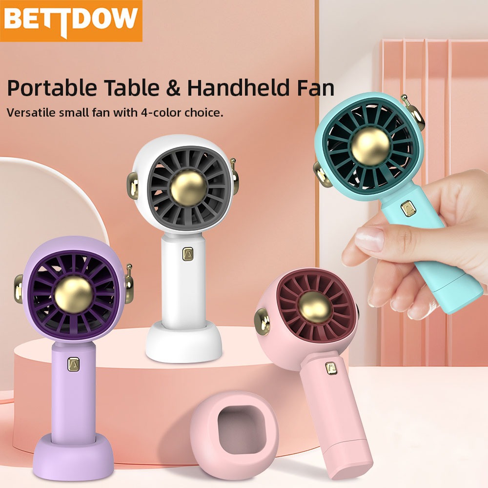 BETTDOW Mini Rechargeable stand fan Portable Handheld Handy USB fan ...