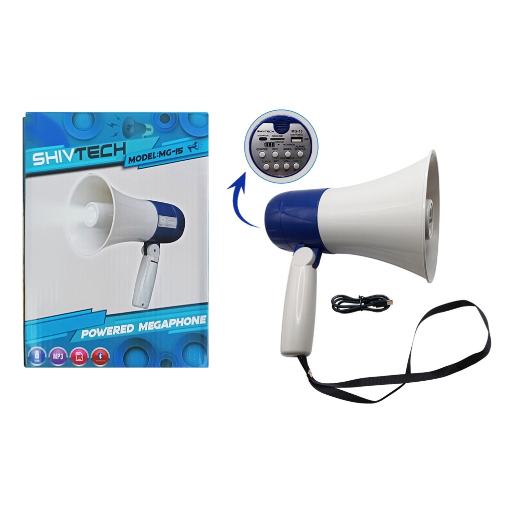 Shivtech MG-15 Handheld Powered Megaphone | Shopee Philippines