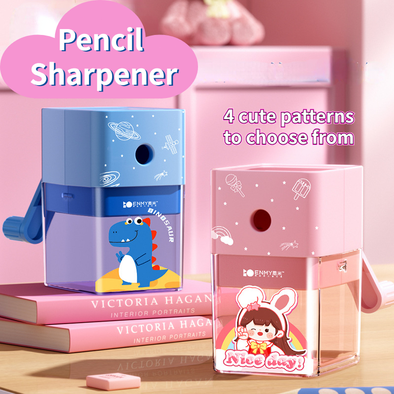 Cute Colored Pencil Sharpeners Manual Sharpener 4 Types Prtable Pencil ...