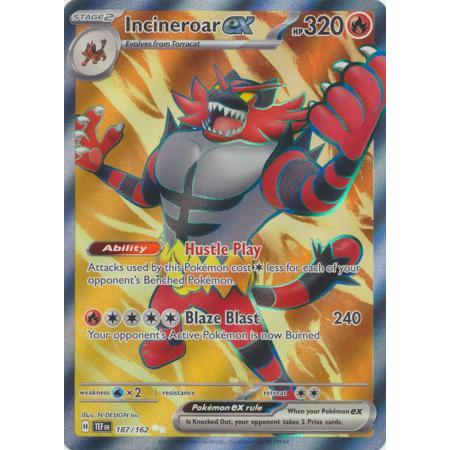 Incineroar ex SR UR 187/162 Temporal Forces TEF Scarlet & Violet ...