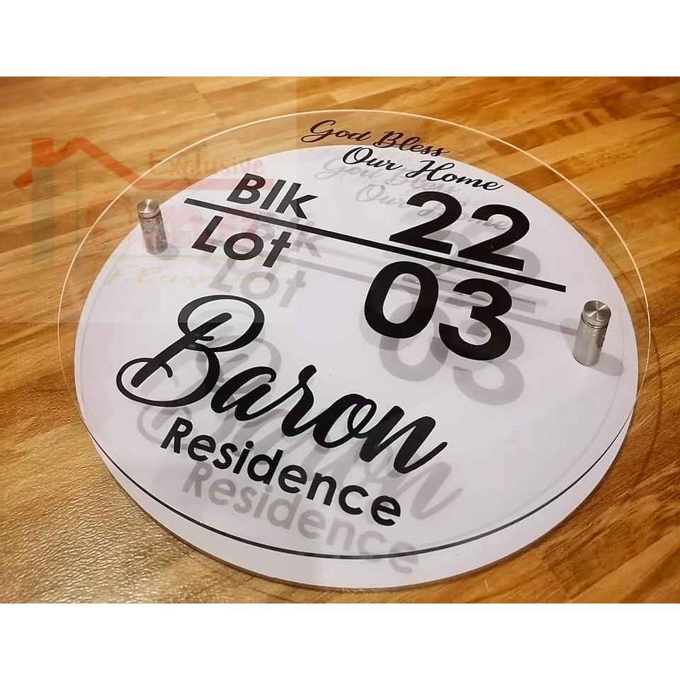 House Plate Number/signage/Marker/Acrylic | Shopee Philippines