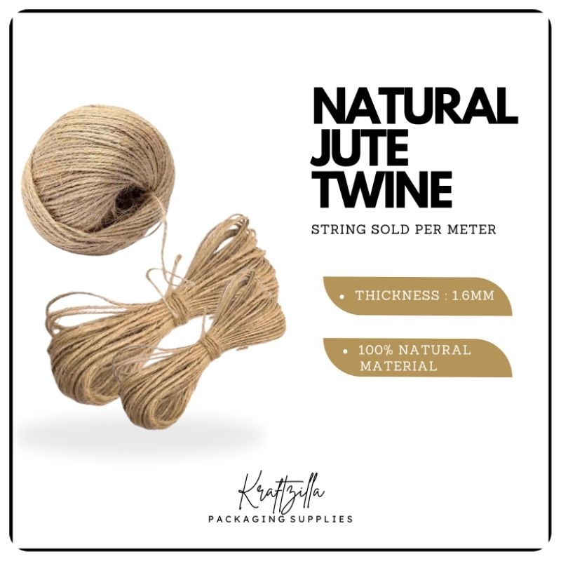 Jute Twine / Strings Natural Color (SOLD PER METER) | Shopee Philippines