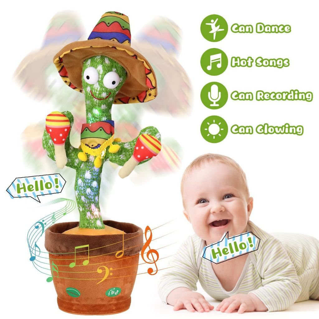 2024 New Niko Dancing Cactus Toy with Light Talking Electronic Shake ...