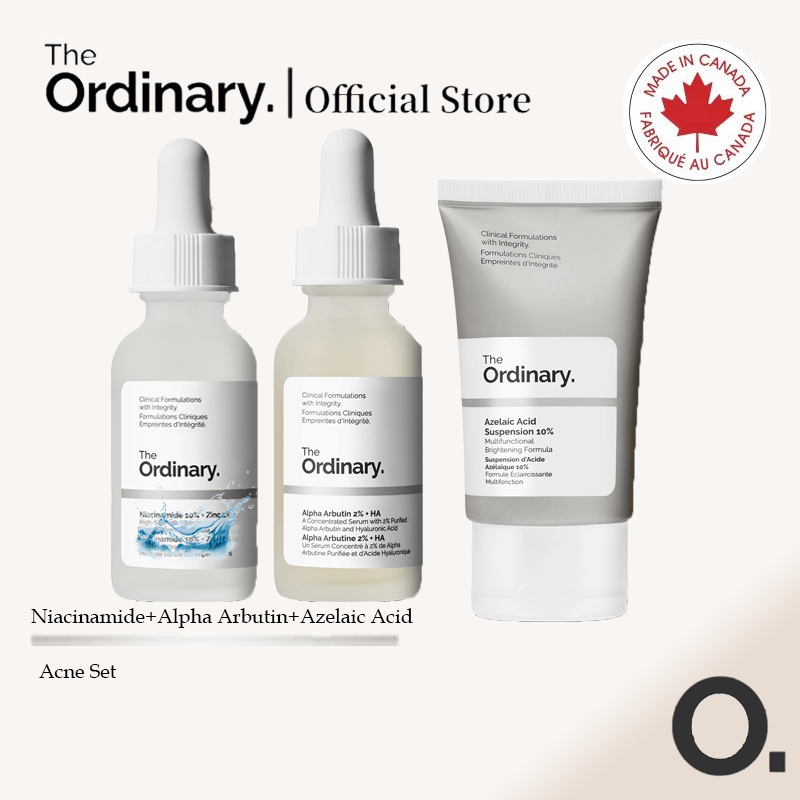 The Ordinary Acne Set Niacinamide 10% + Zinc 1% Azelaic Acid Suspension ...