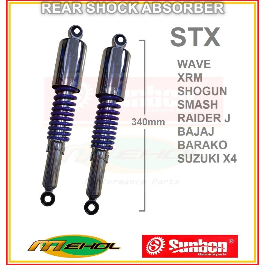 2PCS (1PAIR) REAR SHOCK ABSORBER FOR STX SHOGUN RAIDER J BAJAJ SUZUKI ...