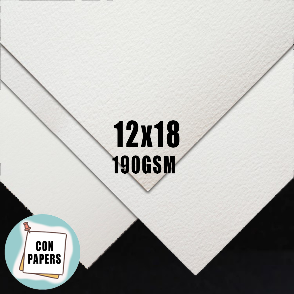 Watercolor Paper 12"x18" 190gsm Rolled/Tube Off White/Beige (3pcs ...