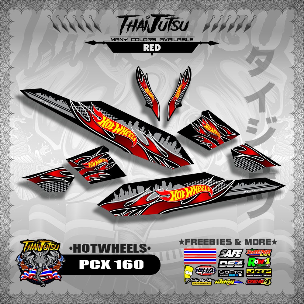 PCX 160 DECALS ( NEW HOTWHEELS )【ThaijutsuStickers】 | Shopee Philippines