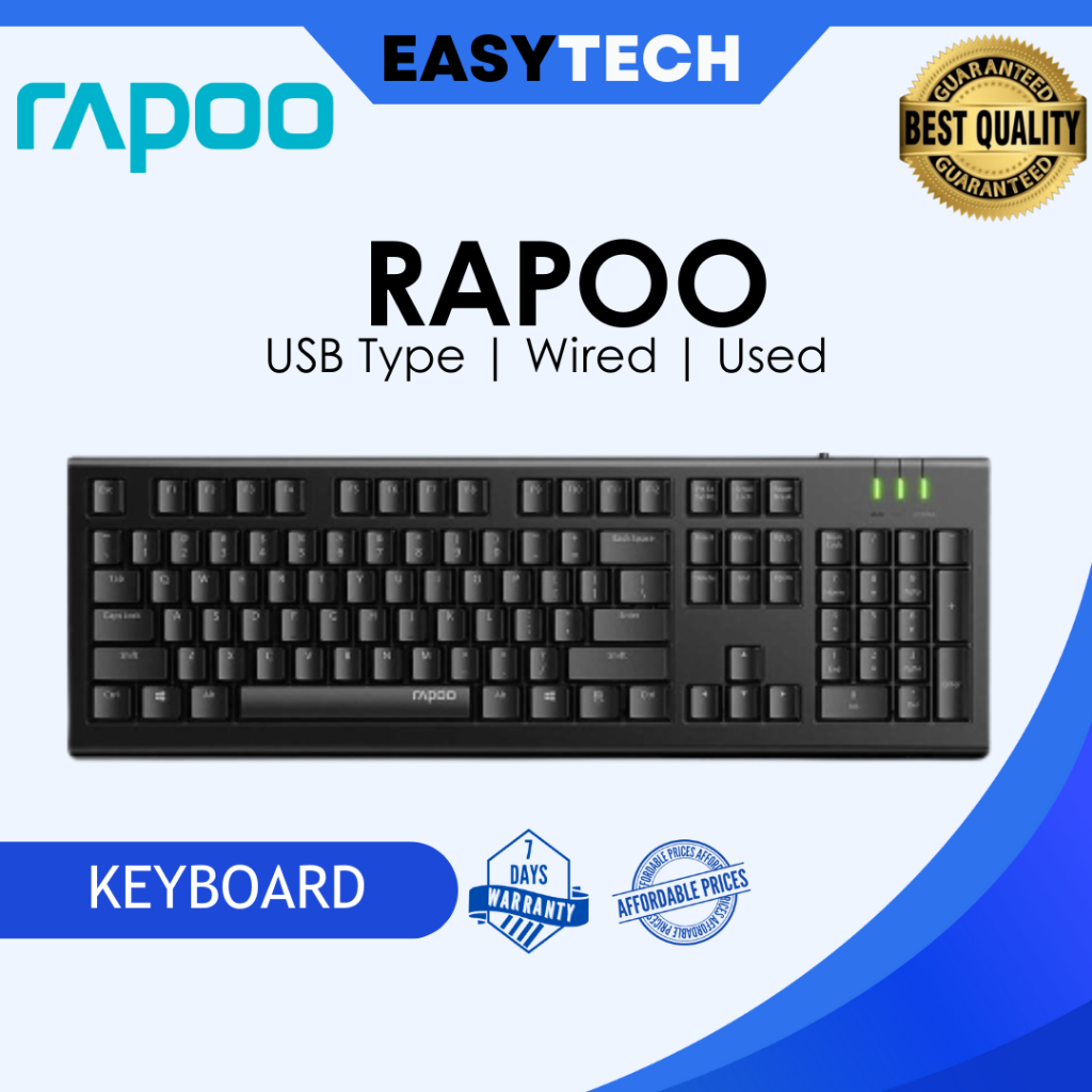 EASYTECH | USED Rapoo USB Keyboard Wired (Secondhand) | Shopee Philippines