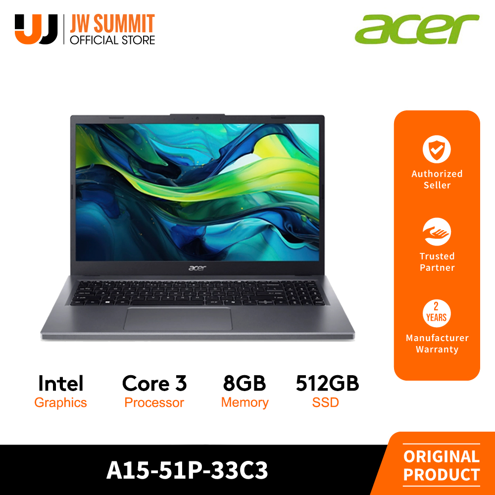 Acer Aspire 15 A15-51P-33C3 15.6" FHD Intel Core 3 8GB LPDDR5 512GB SSD ...
