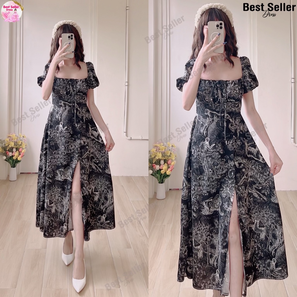 BSD Best Seller Jasmine (S-XXL) Puff Sleeves Maxi Dress (BEST SELLER ...