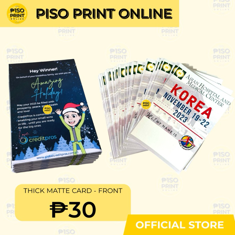 Matte Card 300gsm - PISO PRINT ONLINE | Shopee Philippines