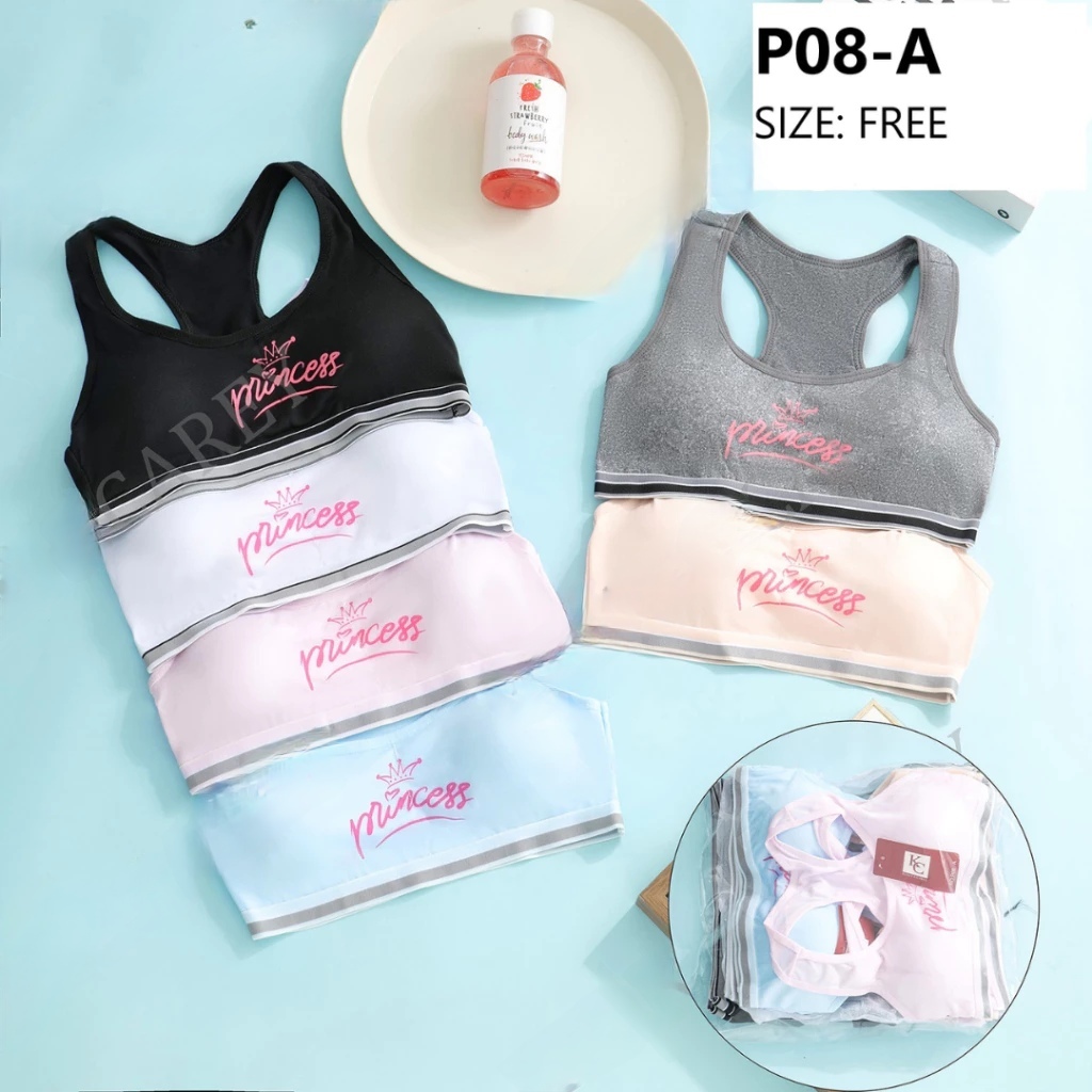 3 Pieces Girls Sports Bra Sando Bra Baby Bra with Detachable Foam ...