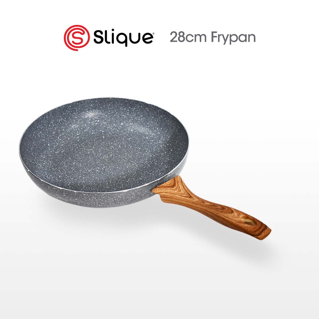SLIQUE Marble Fry Pan 28cm Premium Multi Layer Non-Stick Frying Pan ...