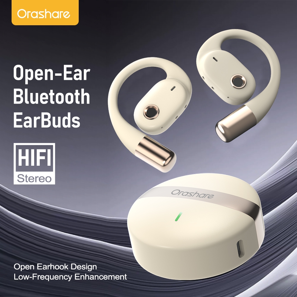 Orashare OW02 OWS Wireless Earbuds BT5.3 Open Earhook TWS Bluetooth ...