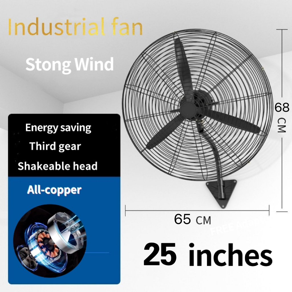 Industrial fan Heavy Duty Electric Fan Stand Fan 3rd Gear Strong Wind ...