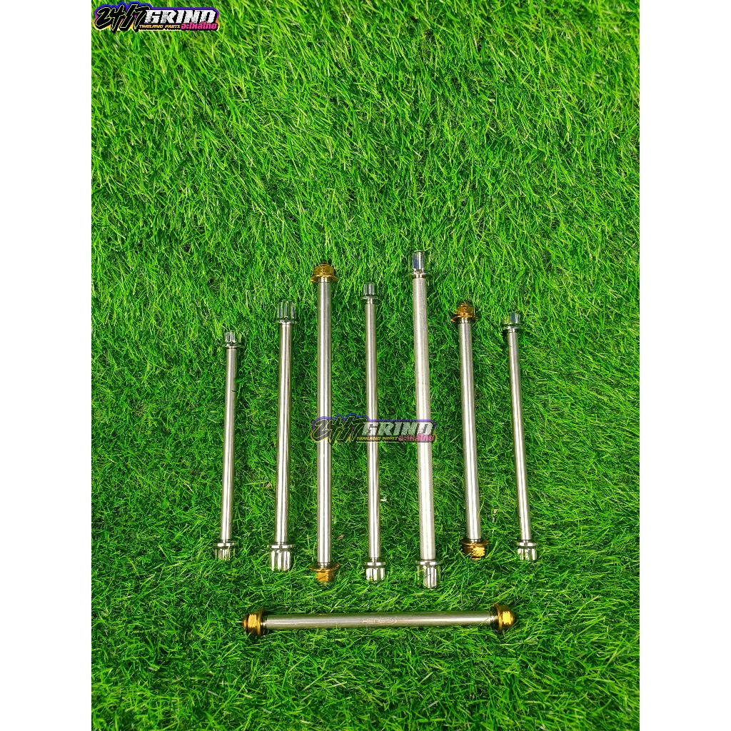 HENG ORIGINAL CNC FRONT AND REAR AXLE WAVE / RAIDER / MIO / AEROX ...